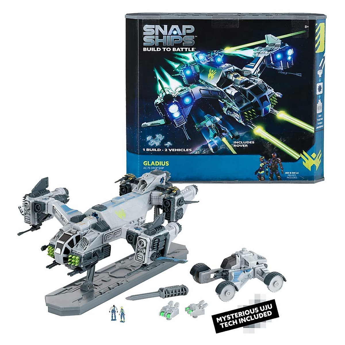 Snap Ships Gladius AC-75 Drop Ship - Construction Toy for Custom Building and Battle Play - Ages 8+