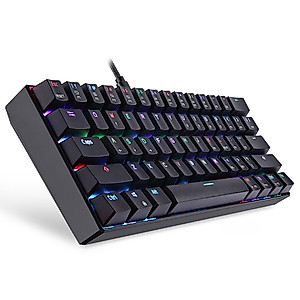 Docooler MOTOSPEED CK61 USB Wired Mechanical Gaming Keyboard RGB Red Switches Keyboard 61 Keys