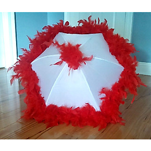 Custom Color New Orleans Second Line Umbrella Parasol- Choose UMBRELLA and FEATHER color- Birthday- Festival- Bachelorette Party- Mardi Gras