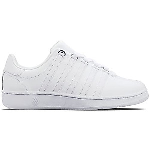 K-Swiss Women's Classic VN Leather Sneaker, White/White, 9 M