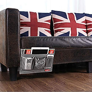 Zafit Bedside Storage Organizer, Table Cabinet Storage Organizer Bedside Organizer Caddy for Remotes Phone Glasses (Classic 4 Pockets-Grey)