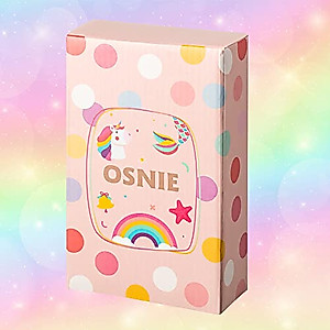 OSNIE DIY Bead Jewelry Making Kit for Kids Girls with Mermaid Starfish Shell Unicorn Rainbow Butterfly Heart Pearl Charms Beads for Bracelets Rings Necklaces Creativity Beading Kits Art Craft, 400Pcs+