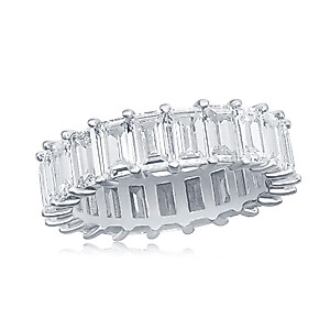 Emerald Cut Eternity Band Cz Ring - Beautifully Crafted Eternity Ring with Emerald Cut Cz Stones (7)
