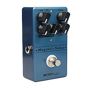 YMUZE Moskyaudio Delay Echo Guitar Effect Mini Guitar Parts Pedal Effector True bypass (Magnetic Delay)