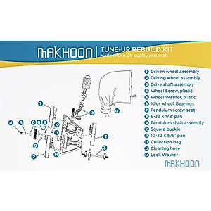 MAKHOON Rebuild Repair Kit Replacement for Zodiac Polaris Automatic Pool Cleaner 280 (Not Compatible with Polaris 360 380)