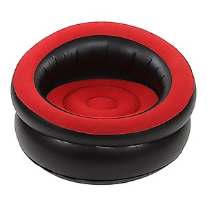 EVTSCAN Inflatable Plush Sofa - Minimalist and Versatile Couch Flocking Air Sofa Simple Inflatable Chair for Indoor and Outdoor Use(A)