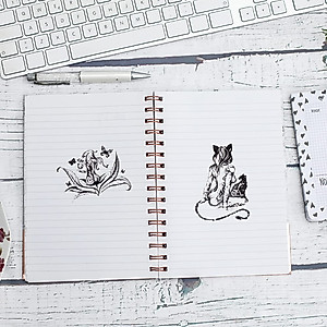 Hying 2PCS Leopard Girl Clear Stamps for Card Making, Tattoo Artistic Panther Catwoman Transparent Rubber Stamps for Bullet Journal DIY Scrapbook Decoration Handmade Crafts Notebook