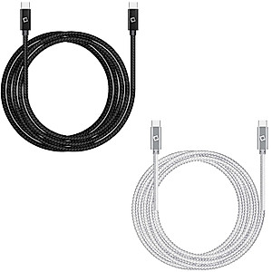 Dual USB-C/PD 60W Fast Charging Cord Compatible with OnePlus Nord N20 5G Plus 5Gbps Data Transfer for Power Delivery Hi Capacity Charging (White)