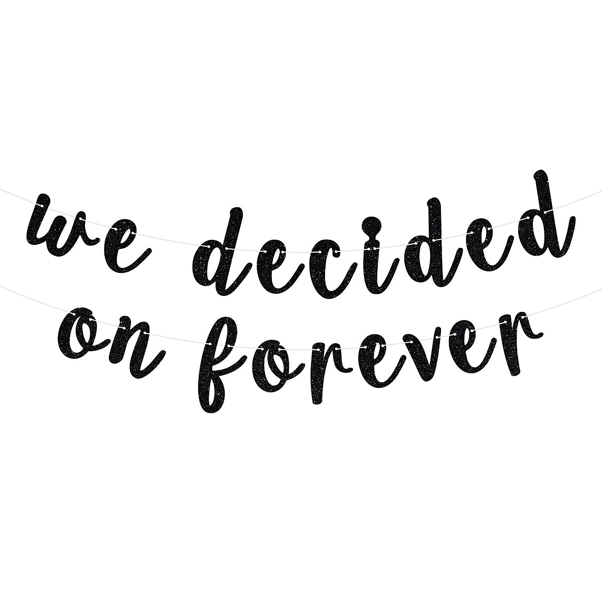 We Decided on Forever Banner, Sweet Engagement Bridal Shower Party Decorations, Future Mr&Mrs/Just Engaged, Newly Engaged Couple Engagement Wedding Party Decoration Supplies