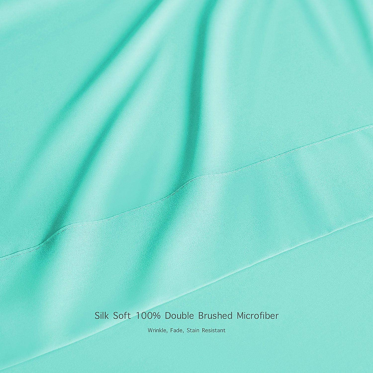 Full Size Sheet Set - Breathable Cooling Sheets - Hotel Luxury Bed Sheets - Extra Soft Sheets for Kids, Teens, Women & Men - Deep Pockets - 4 Piece Set - Wrinkle Free - Aqua Sky Blue Bed Sheets