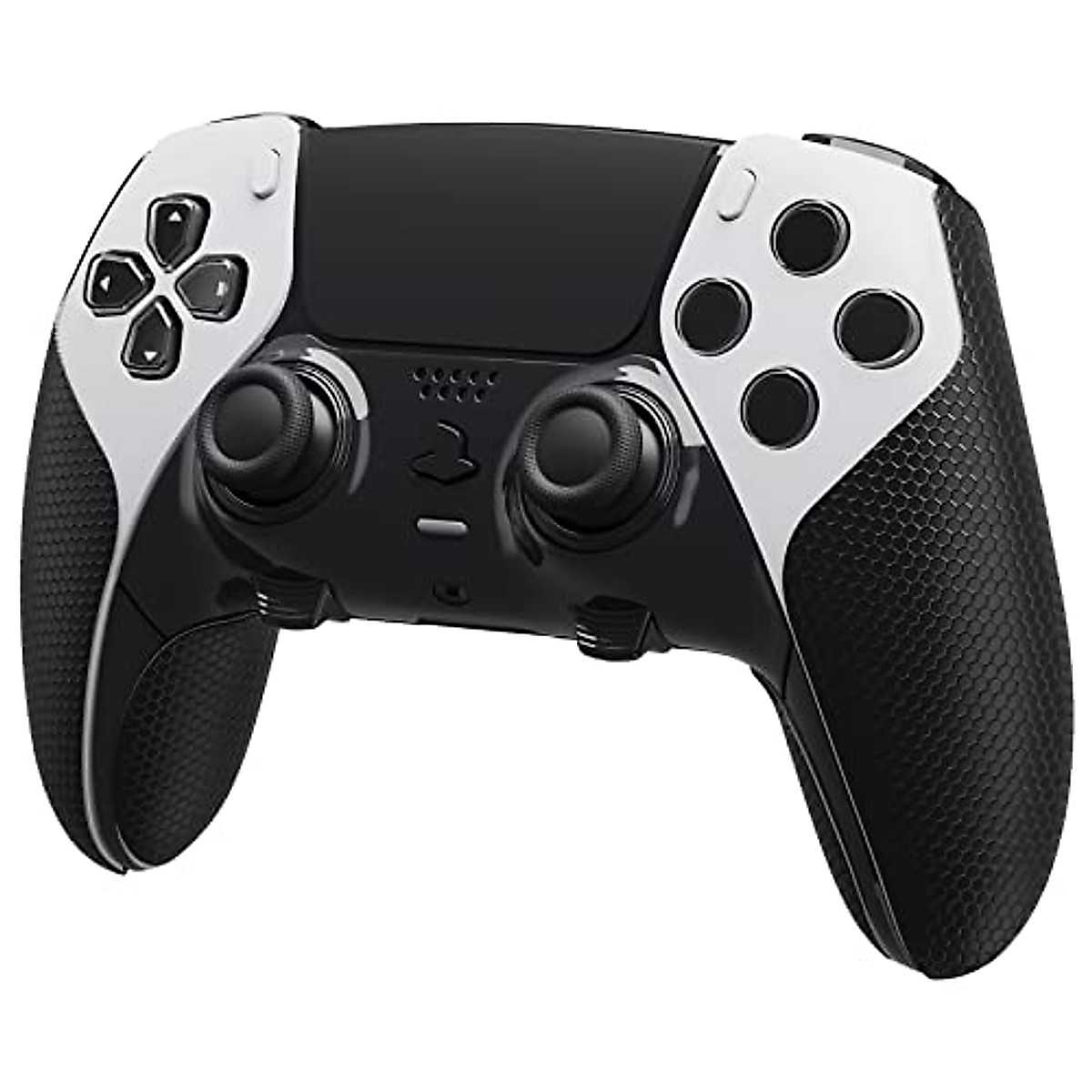 PlayVital Anti-Skid Sweat-Absorbent Controller Grip for ps5 Edge Wireless Controller, Professional Textured Soft PU Handle Grips Anti Sweat Protector for ps5 Edge Controller - Black