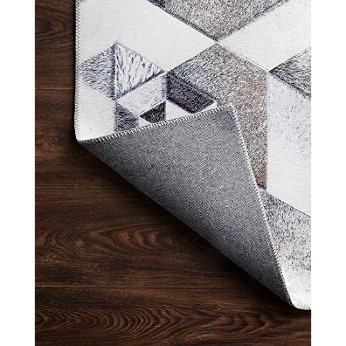 Loloi II Maddox Collection MAD-03 Grey/Ivory, Contemporary 5'-0" x 7'-6" Area Rug
