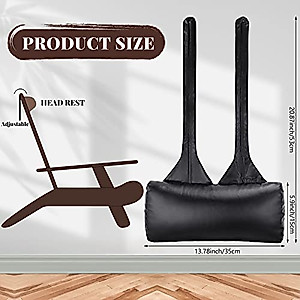 Sintuff 2 Pcs Leather Recliner Neck Pillow Leather Recliner Head Pillow Recliner Headrest Cushion Pillow for Body Relax Leather Recliner Head Pillow (Black)