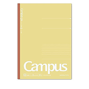 KOKUYO Composition Notebooks, 5 Pack Campus Semi-B5 Comp Book with Dot B 6mm Ruled, 30 Sheets, School Lined Notebook in Baked Colors, Journal Notebook for Women Work Study Note Taking (NO-3CBTN-L35X5)