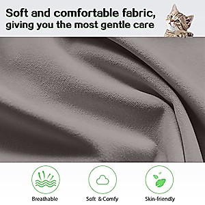 KCREAM High Back Fabric Home Office Chair Executive Computer Desk Chair Swivel, Adjustable Tilt Angle and Flip-up Arms and Comfy Thick Padding for Comfort and Ergonomic Back Support (Grey)