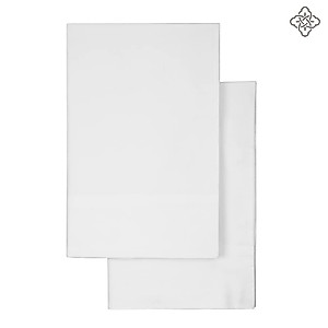 BIOWEAVES 100% Organic Cotton King Pillow Cases 300 Thread Count Soft Sateen Weave GOTS Certified – King Size, Set of 2, White