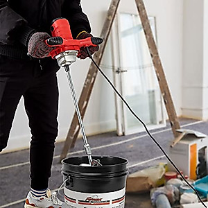 Goyappin 2300W Cement Mixer, Handheld Concrete Mixer for Drill,with 6 Adjustable Speed, Portable Electric Cement Mixer for Mixing Mud,Mortar, Plaster,Cement, Paint, Fodder
