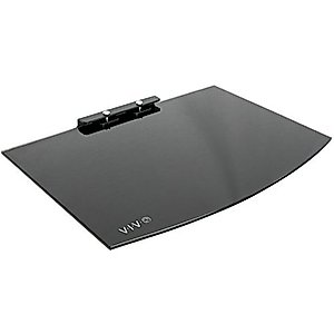 VIVO Floating Wall Mount Tempered Glass Shelf for DVD Player, Audio, Gaming System, Streaming Devices, Black, MOUNT-SF011