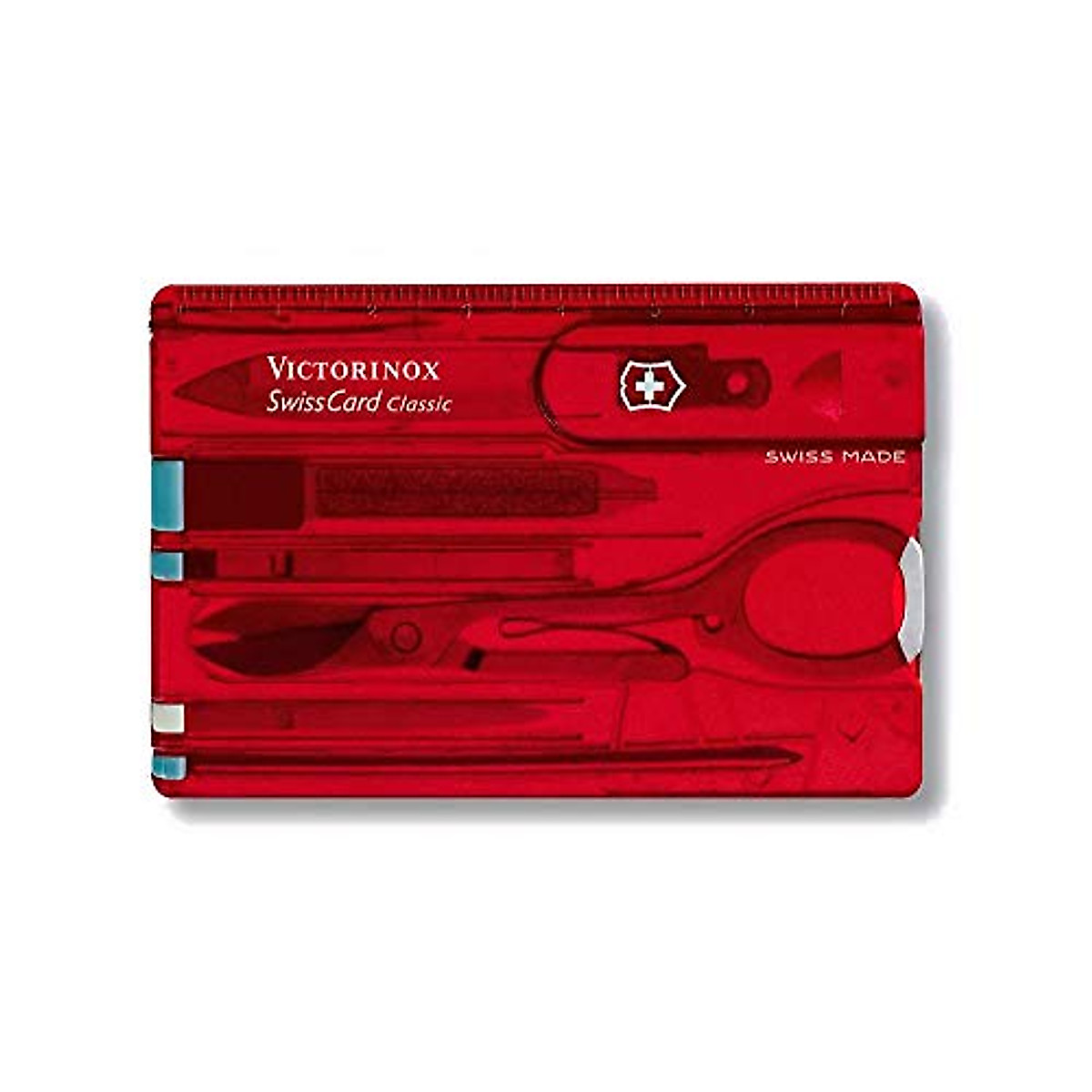 Victorinox Swiss Army SwissCard Pocket Knife, Ruby, 81mm