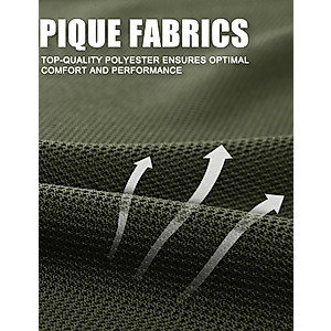 MAGCOMSEN Tactical Polo Shirts for Men Short Sleeve Summer Golf Shirts Casual Polo Shirt for Men Army Green M