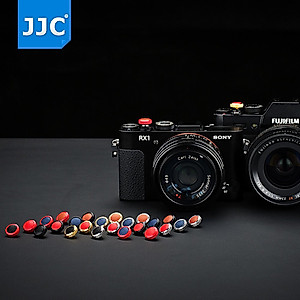 Compatible Soft Shutter Release Button Cap for Fuji Fujifilm X-M5 XM5 X100VI XT5 X-T30 II XT30 XT3 X100F X-Pro2 X-Pro1 XT2 X-E3 X-E2S X-T20 X-T10 X100T for Sony RX10 IV III II,RX1RII,RX1R,RX1/R Black