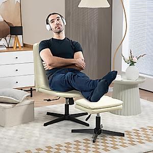 Belandi High Back Office Chair with Lifting Headrest - Adjustable Built-in Lumbar Support Flip Arms, Ergonomic Computer Desk Leather Chair Home Office Work Chairs,Thick Padded Strong Metal Base(Pink)