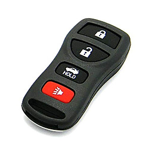Replacement Case Compatible With Nissan 4-Button Key Fob Remote (FCC ID: KBRASTU15, P/N: 28268-ZB700, 28268-C991C, ASTU15)