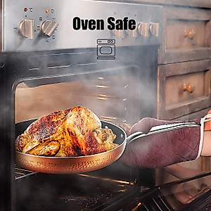 All in One Pan 10pcs Hammered Copper Pots and Pans Set Nonstick Cookware Set with Lids, Kitchen Cookware Set For All Stovetops, Induction Pot and Pan Set Dishwasher/Oven Safe, 100% Non Toxic