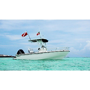 Fishmaster Pro Series Boat T-Top for Center Console Fishing Boats - Universal Fit - Polished and Anodized - Grey Top