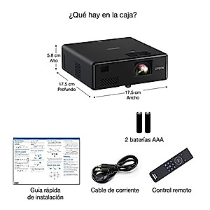 Epson EpiqVision Mini EF11 Laser Projector, 3LCD, Portable, Full HD 1080p, 1000 lumens Color Brightness and White Brightness, Compatible with Roku, FireTV, Chromecast, Playstation, Xbox