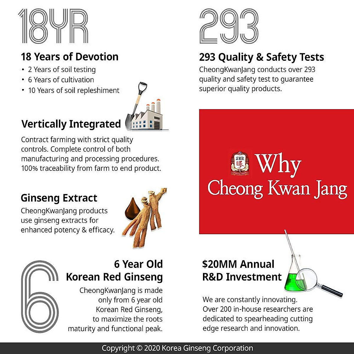 CheongKwanJang [Korean Red Ginseng Pure Extract Earth 100% 6-Year-Old Asian Panax Ginseng Roots with Top 2% Premium Grade Ginseng, Boost Immune System, Energy - 30 Pouch