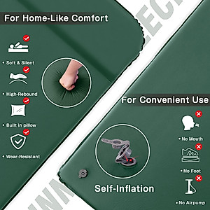 ELECINNOV Self Inflating Sleeping Pad for Camping with Electric Pump 3.14" Ultra-Thick Memory Foam Camping Mats 9.5 R-Value Insulated Camping Pad Air Mattress with Pillow for Car Camping