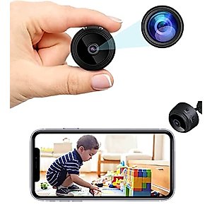 Jukllezan Mini Spy Camera Wireless WiFi Hidden Camera 1080P Full Hidden Cameras with Night Vision and Motion Detection Security Nanny Camera for Outdoor Home Office (2)