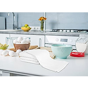 HIC Kitchen Jumbo Flour Sack Set, Heavyweight Cotton, 4-Pack - Super Absorbent, Lint-Free, Versatile for Cleaning, Cooking, Food Storage, 32 x 38 Inches, Machine Washable