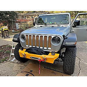 RUGCEL GRIPWAY 13500lb Waterproof Electric Black Synthetic Rope Winch with Hawse Fairlead, Wired Handle and 2 Wireless Remote