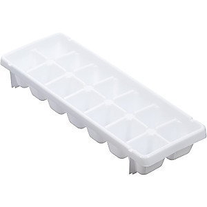 Arrow Home Products Plastic Ice Cube Trays for Freezer, 3 Pack - Made in the USA, BPA Free Plastic - 14 Classic-Size Ice Cubes Per Tray with Easy-Release Design - Stackable, Dishwasher Safe – White