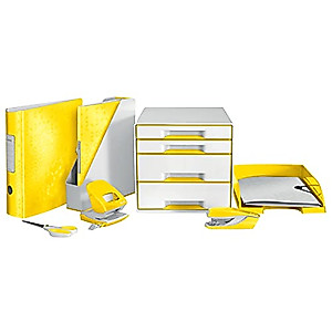 Leitz Medium Storage Cube, Yellow, Click and Store Range, 61090016