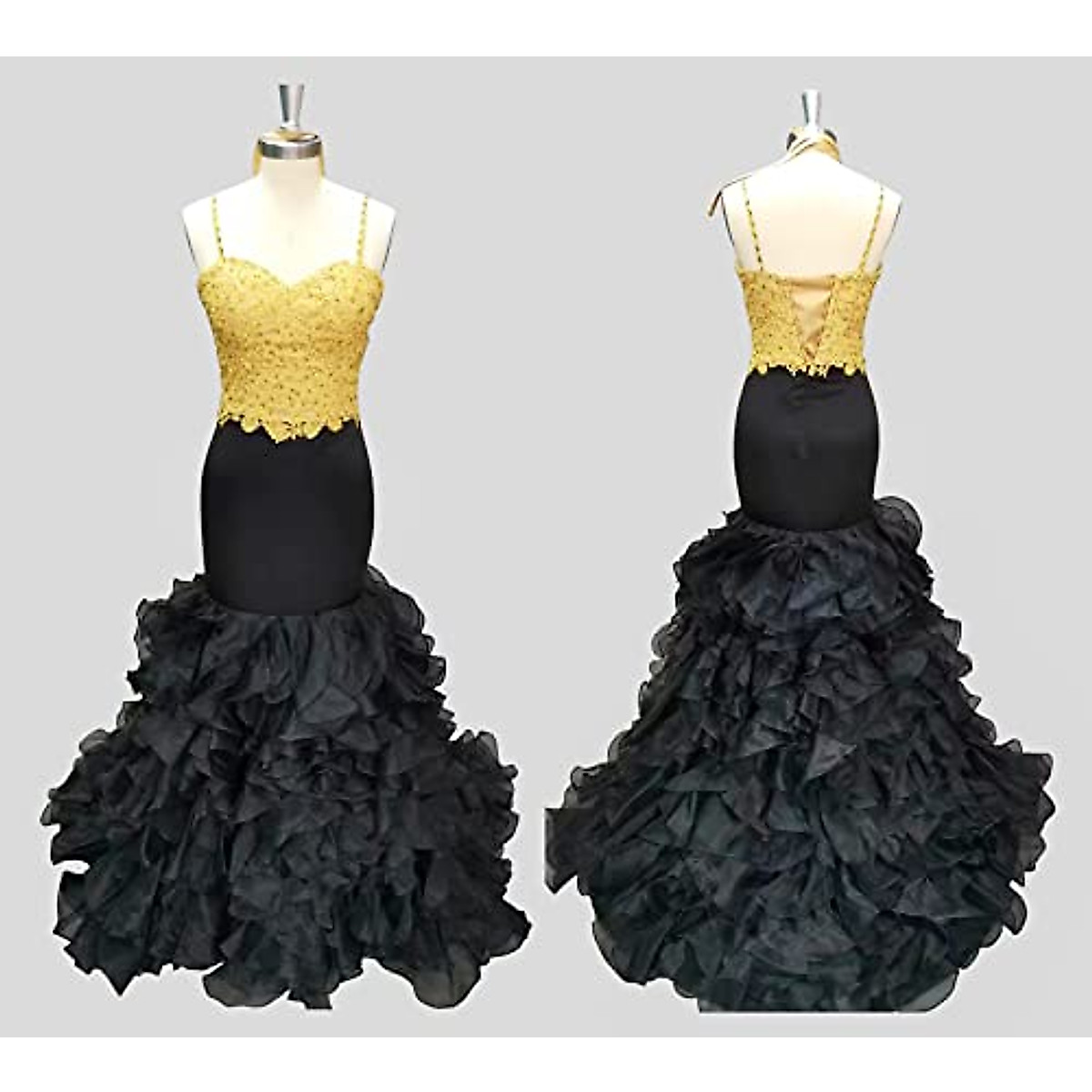 Fanciest Women's Spaghetti Straps Prom Dresses 2023 Mermaid Long Appliques Formal Evening Gown Red US14