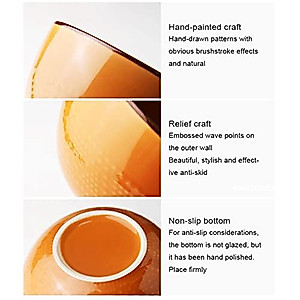 ramen bowl set,fruit bowl,ramen bowl,large serving bowls,Coffee Cup Soup Mug Ith Lid & Handle Salad Bowls for Cereal Milk Dessert Oatmeal Ramen Bowls,Microwave Safe-E-700ml/23.6oz (Color : C, Size :