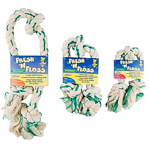 Petmate Booda Fresh N Floss 3 Knot Tug Rope Dog Toy, Large, Spearmint