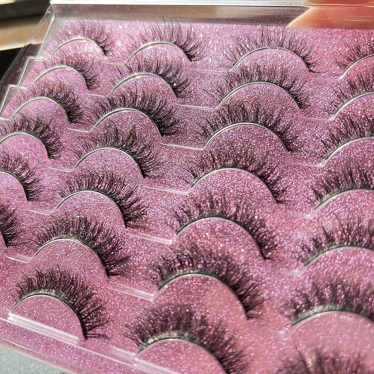 Newcally Lashes False Eyelashes Natural Fluffy Faux Mink Lashes Pack Cat Eye Wispy 5D 13MM Fake Eye Lashes 14 Pairs Russian Strip Lashes Multipack