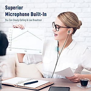 USB C Headphones with Mic for Samsung Tab S9 Google Pixel 7 Pro 6A 6, USB Type C Earbuds Wired Noise Canceling in-Ear Earphones for Galaxy Z Flip 5 4 3 S23 S22 S21 Oneplus 11 10 9 8 iPad Pro Air Mini