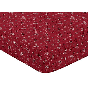 Sweet Jojo Designs Fitted Crib Sheet for Wild West Cowboy Baby/Toddler Bedding - Bandana Print