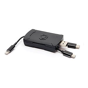 Stealth Cam 4-in-1 Card Reader for iOS & Android Phone Tablet PC USB-C/MicroUSB/USB 2.0/Lightning, Hunting Scouting Trail Camera SD/MicroSD Multi-Port Memory Card Adapter