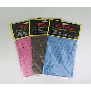 Tredoni 50x35" Triangular Hair Setting Net - Universal Size Curler Rolls Holder Drying Net, Multi-color (1 pcs)