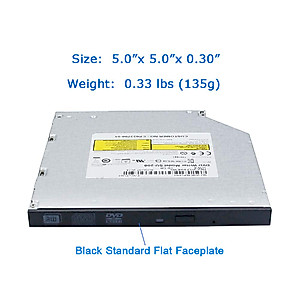 New Internal CD DVD Player Optical Drive Replacement, for Toshiba Satellite L70-A P70-B S50-A P75-A7200 C55-C Series 5 535U4C Laptop PC, Super Multi 8X DVD+-RW DVDR DL Burner 24X CD-RW Writer