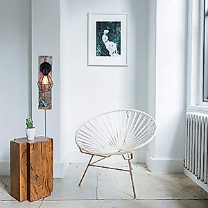 Globe Electric 65291 1-Light Plug-in or Hardwire Industrial Cage Wall Sconce, Matte Black Finish, On/Off Rotary Switch, 6ft Clear Cord, Wall Lights for Bedroom Plug in, Kitchen Sconces Wall Lighting