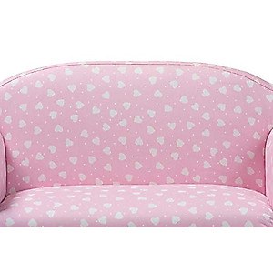 Baxton Studio Sofas, Pink/White Heart Print