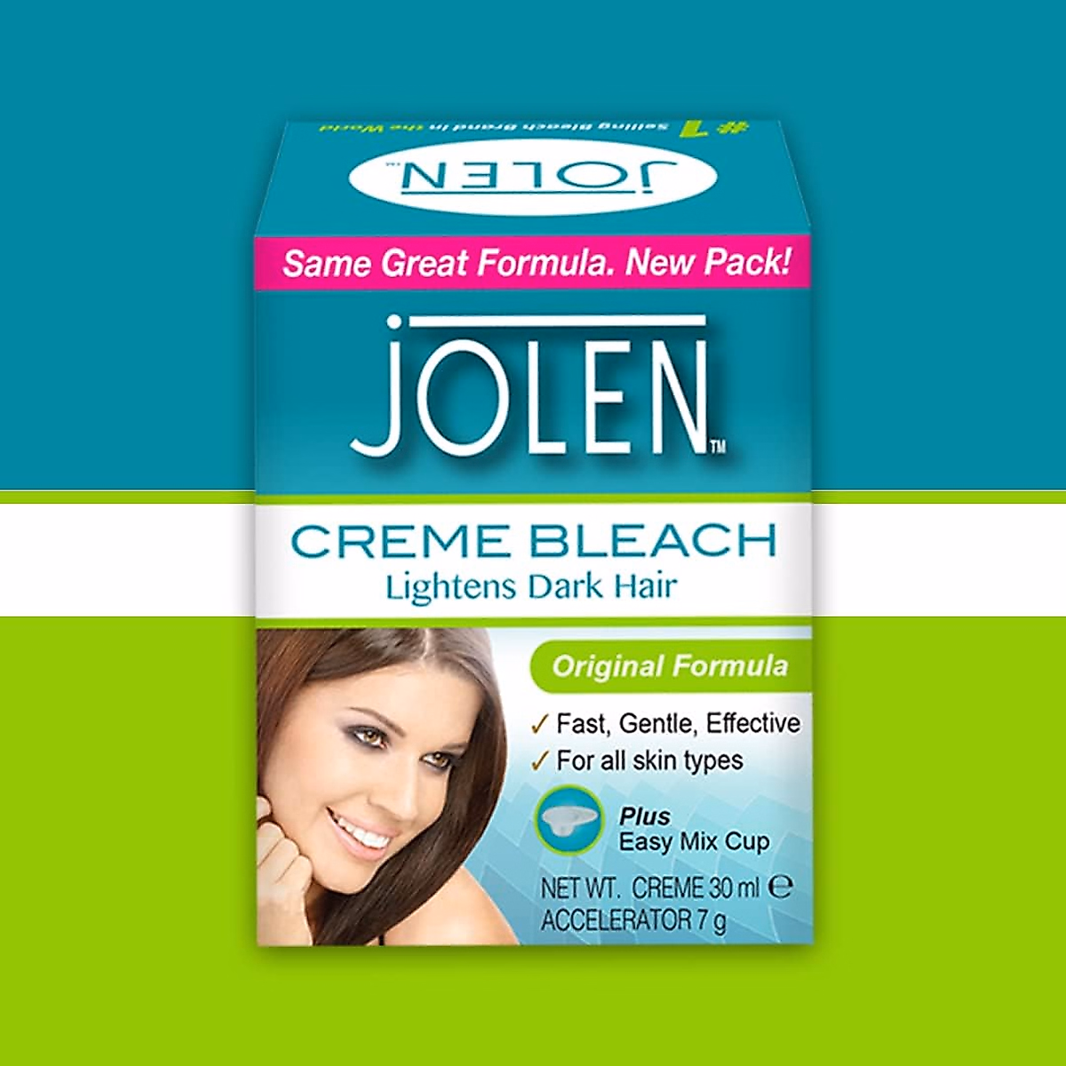 Jolen creme bleach lightens dark hair 30ml (6 Pack)