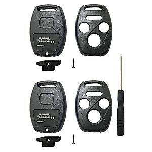 Horande 4 Buttons Replacement Key Fob Cover Case fit for Honda 2003-2012 Accord 2006-2013 Civic EX 2009-2015 Pilot 2005-2006 CR-V Keyless Entry Key Fob